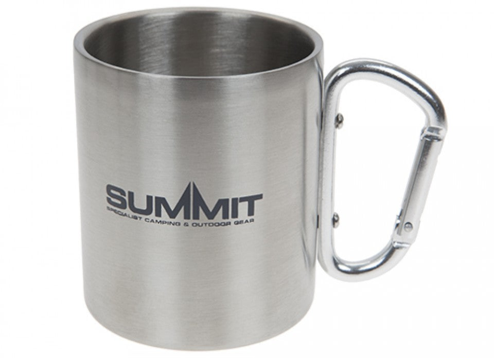 Summit Stainless Steel Mug with Carabiner Handle 300ml – S.K Camping ...