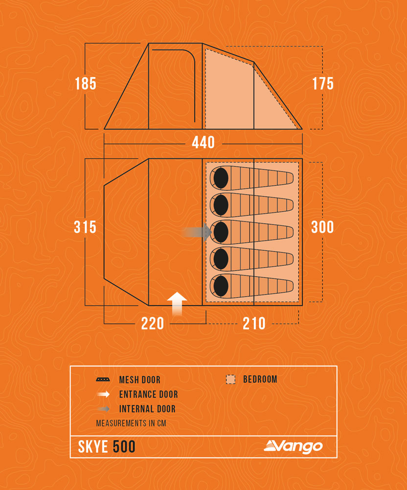 Vango Skye 500 Tent Deep Blue 2025 – S.K Camping & Leisure
