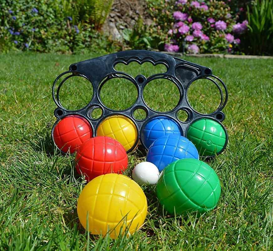 The Garden Boules set is a great portable outdoor family garden game t ...