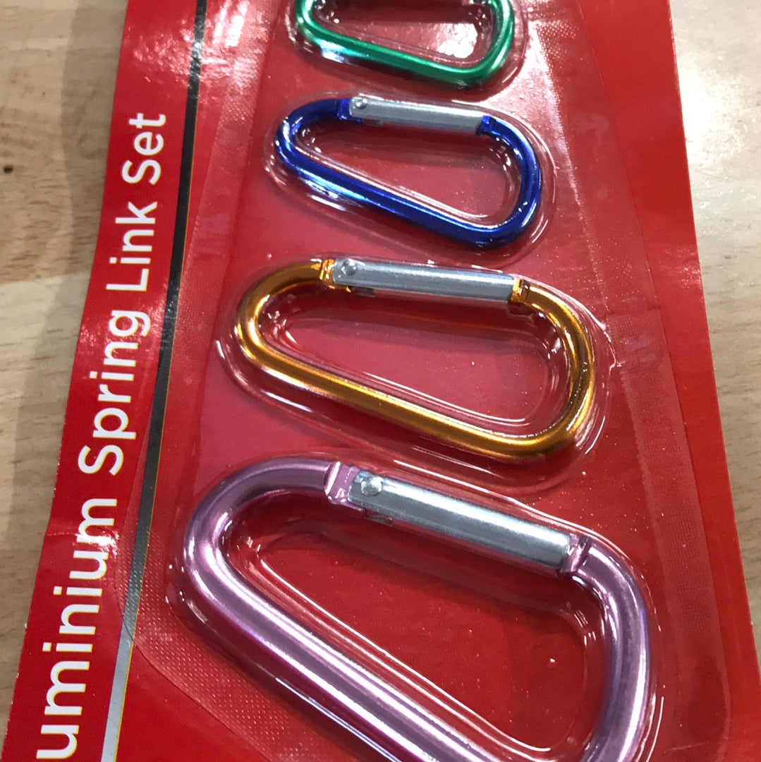 Aluminium Carabiner 4 Pack – S.K Camping & Leisure
